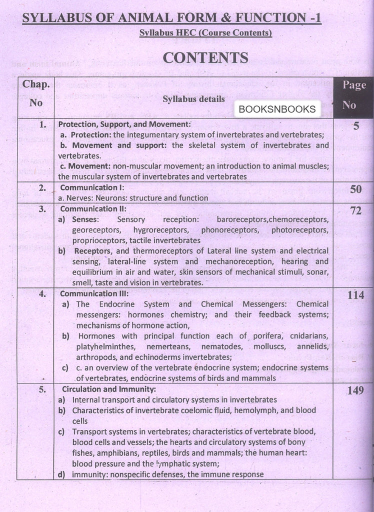 A TEXT BOOK OF ANIMAL FORM & FUNCTION 1 by RIAZ UL HAQ RAMEY – BooksNbooks