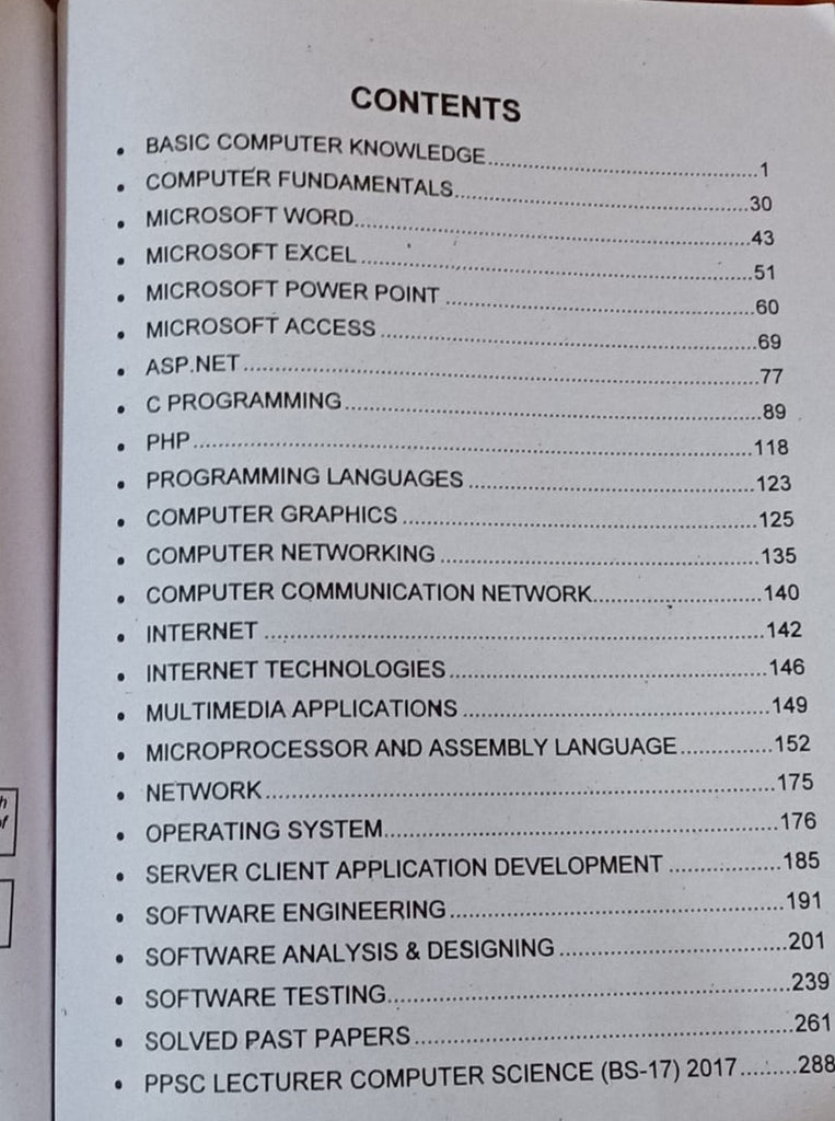Computer Science MCQs PPSC PCS FPSC By Ch. Ahmad Najib – BooksNbooks
