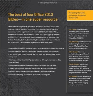 Office 2013 Bible: The Comprehensive Tutorial Resource 4th Edition – BooksNbooks