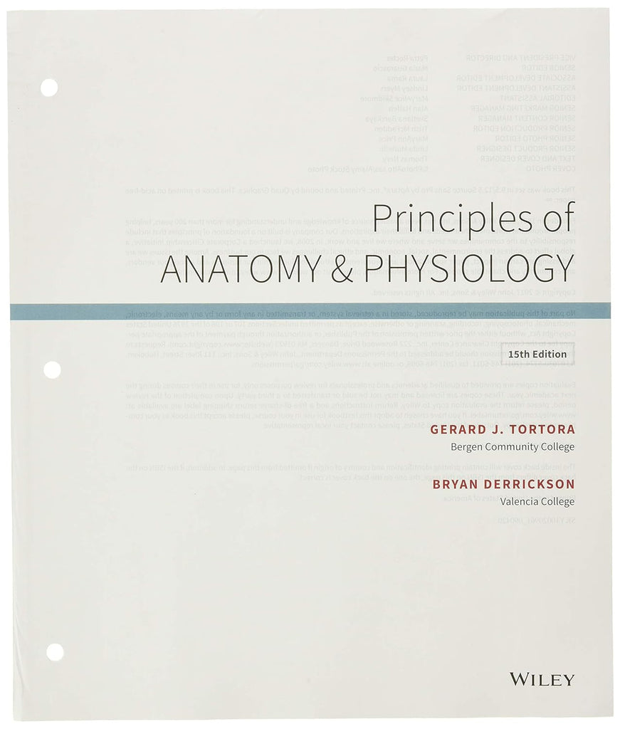 Principles of Anatomy and Physiology 15th Edition by Gerard J Tortora ...