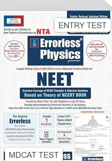 Errorless Physics For Neet - Universal Self Scorer Errorless Physics – BooksNbooks
