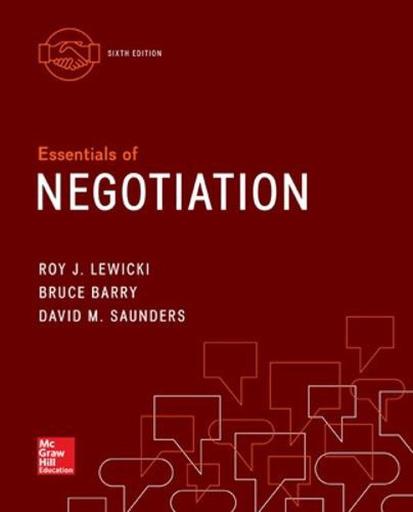 Negotiation 6th Edition By Roy Lewicki Bruce Barry David Saunders ...