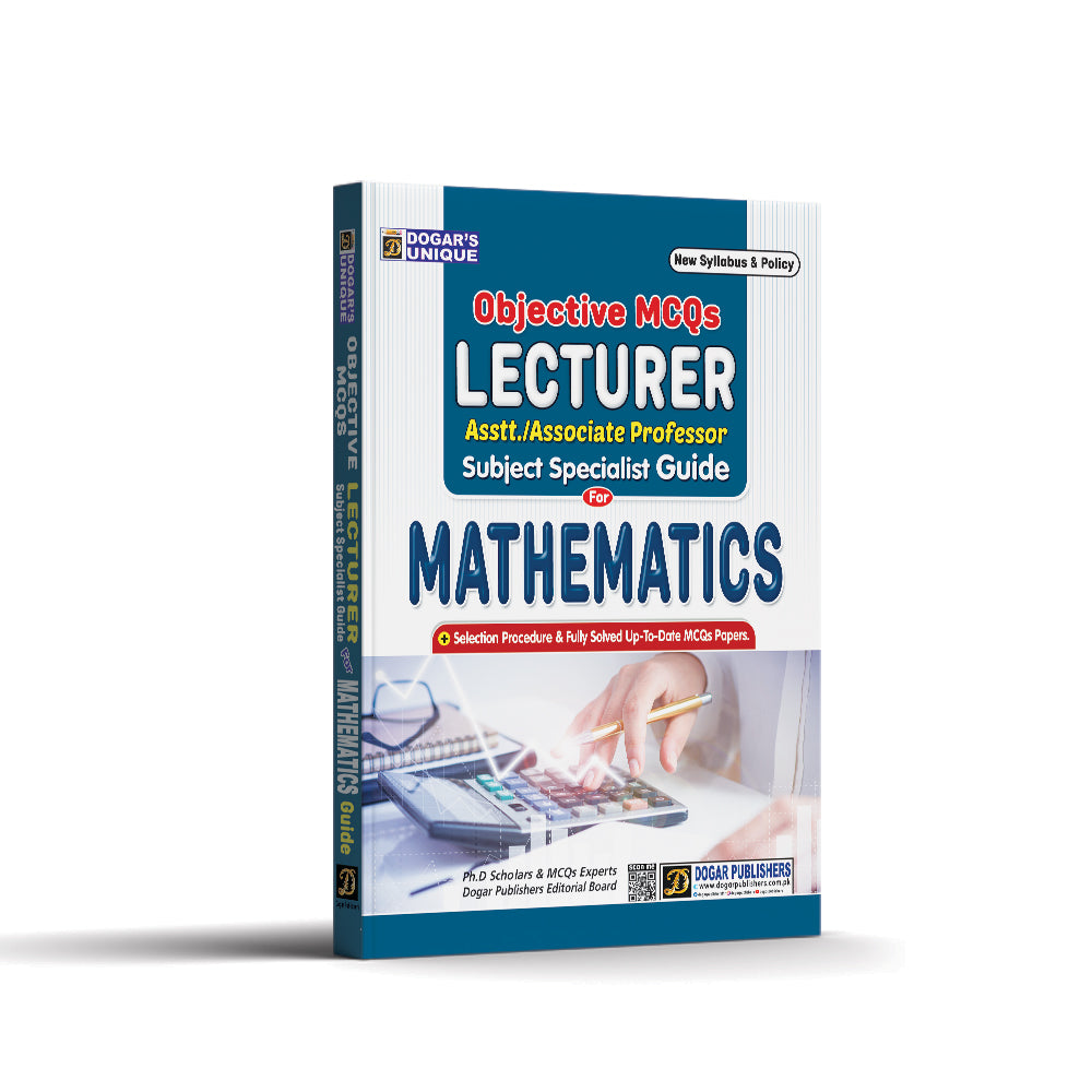 Lecturer Mathematics Subject Specialist Guide For PPSC FPSC - DOGAR – BooksNbooks