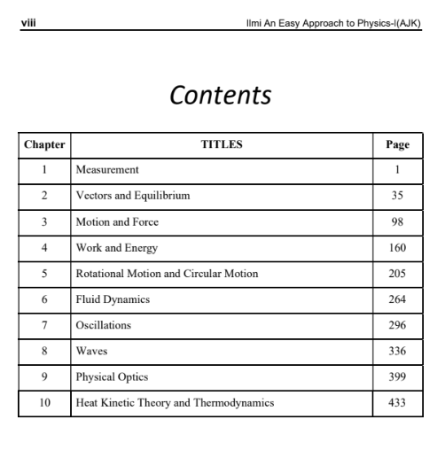 An Easy Approach To Physics FSc. Part - I - ILMI – BooksNbooks