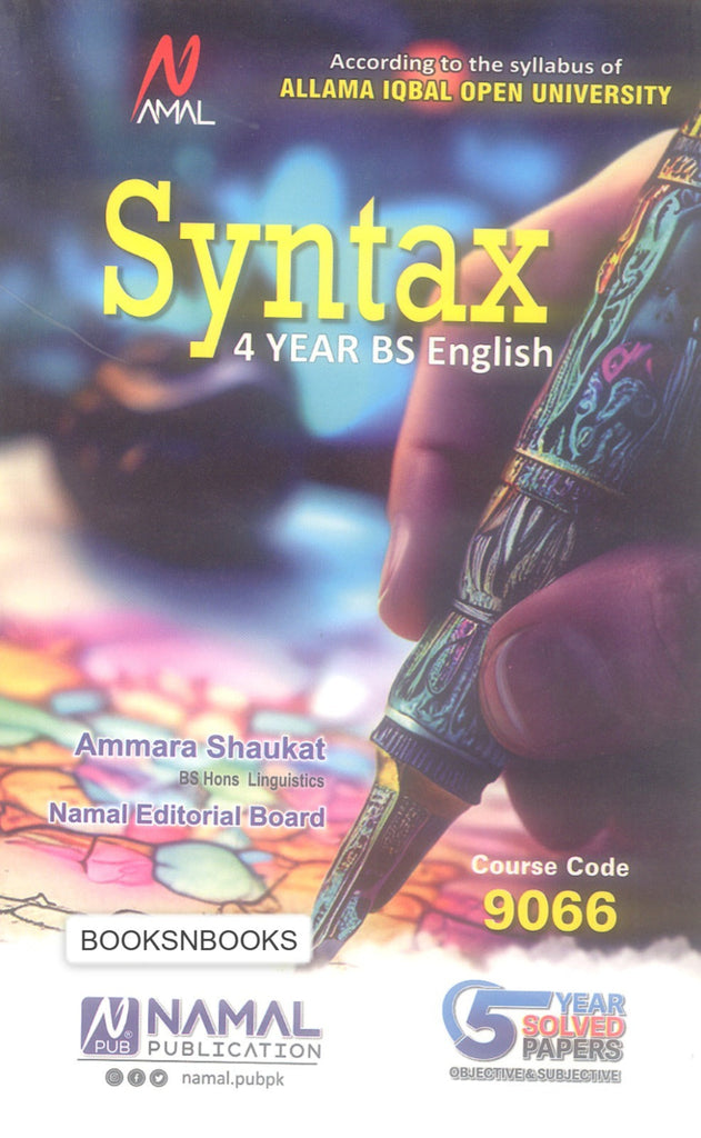 Syntax For BS (Code 9066) by Ammara Shaukat – BooksNbooks