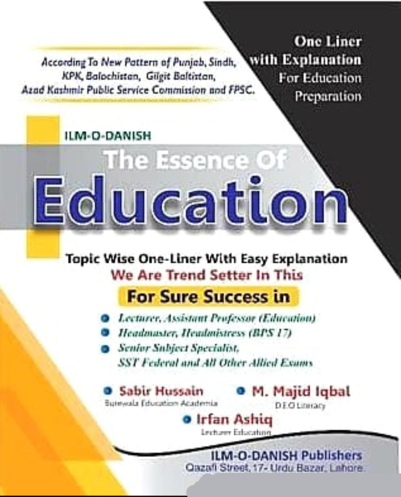 ILM O DANISH The Essence Of Education by Sabir Hussain – BooksNbooks