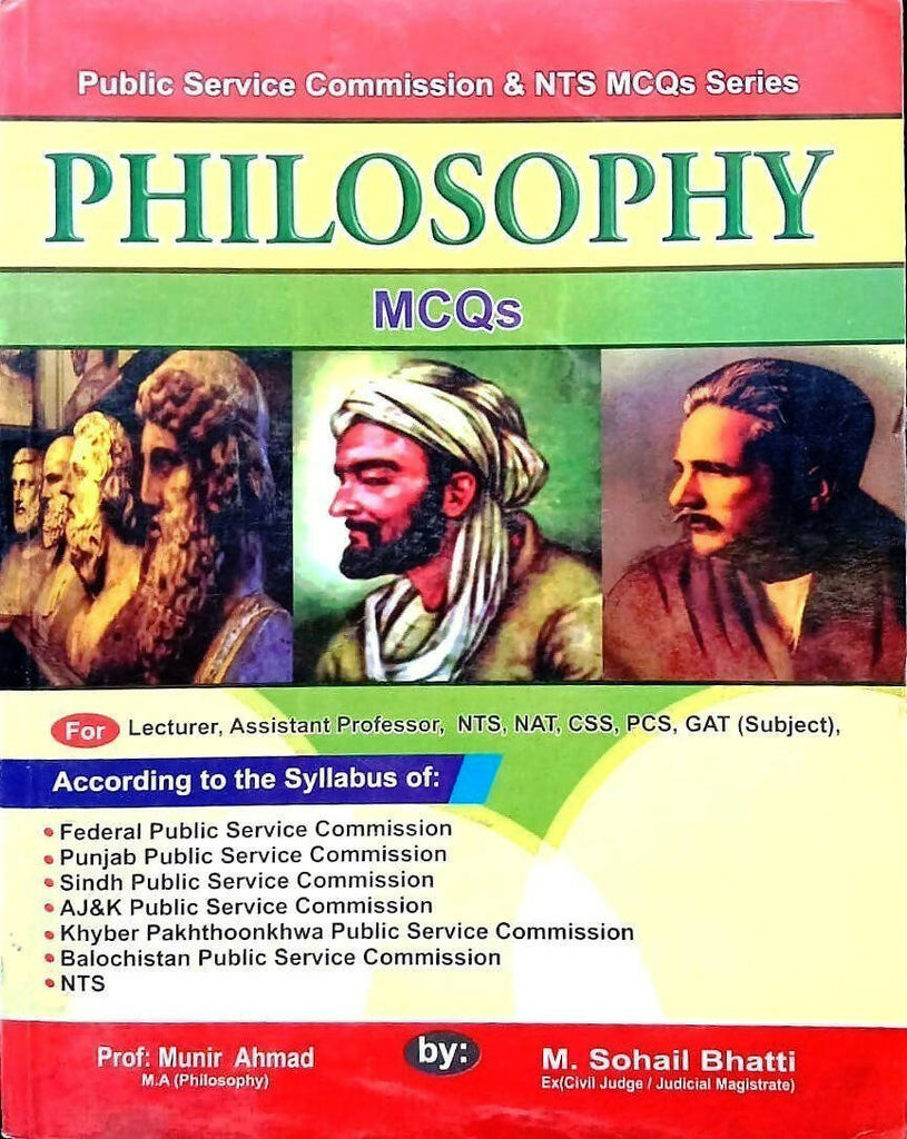 Philosophy MCQs For CSS PCS Lecturership By Munir Ahmad - BSP – BooksNbooks