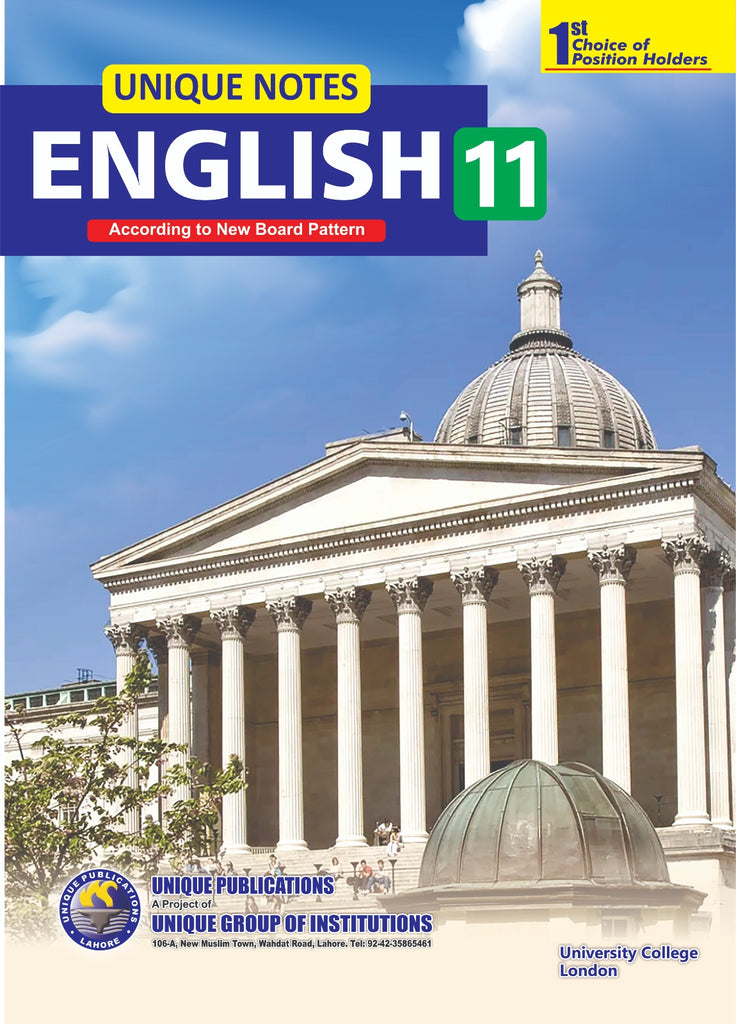 Unique Notes English 11th Class – BooksNbooks