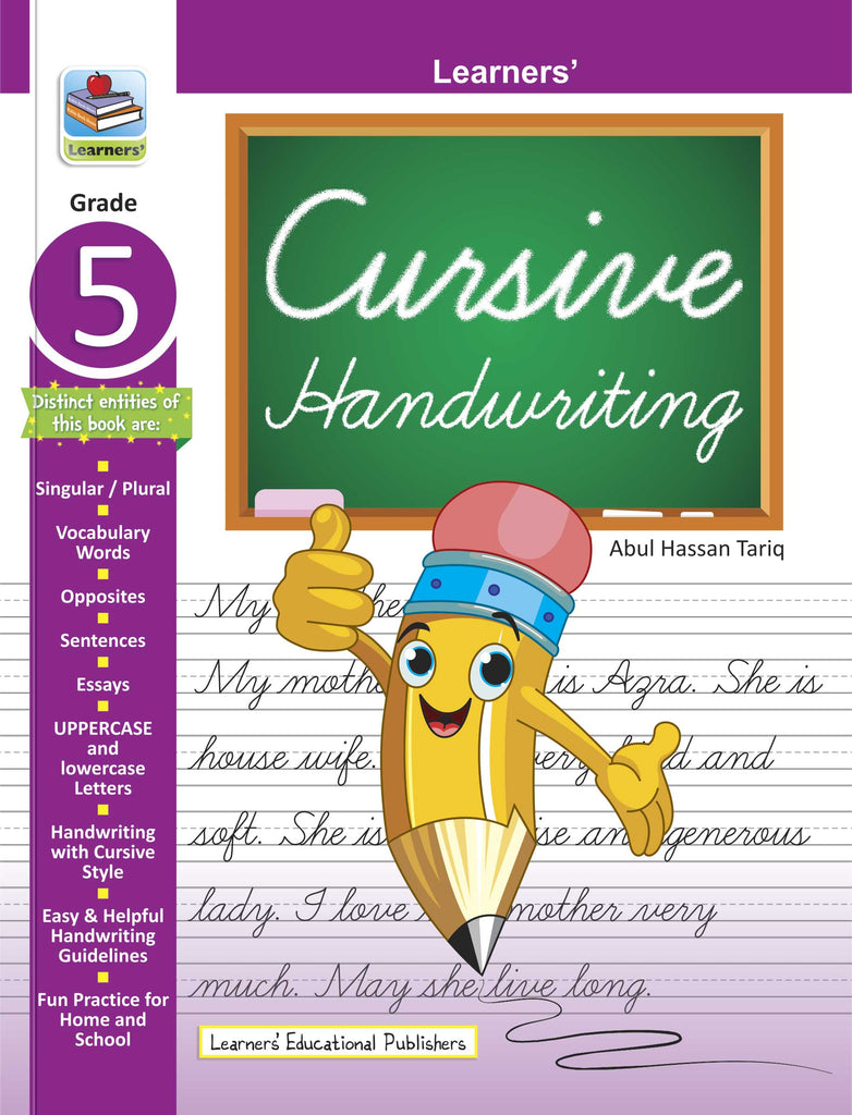 Cursive HandWriting 5 (Learners) -Rabia – BooksNbooks