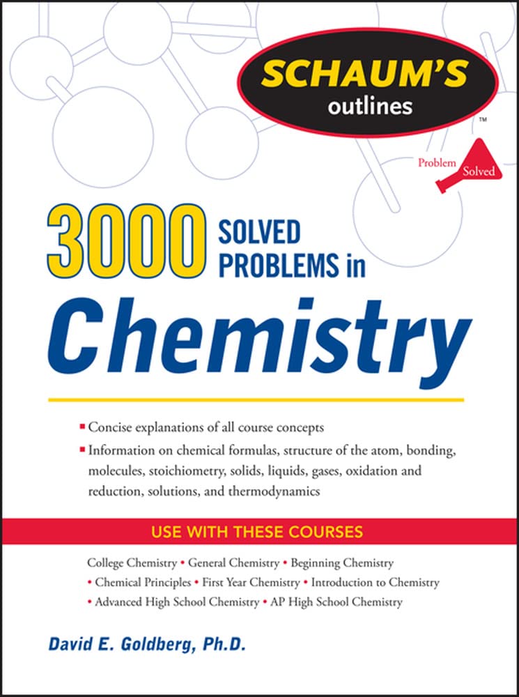 Schaum Outline Series 3000 Solved Problems In Chemistry by David ...