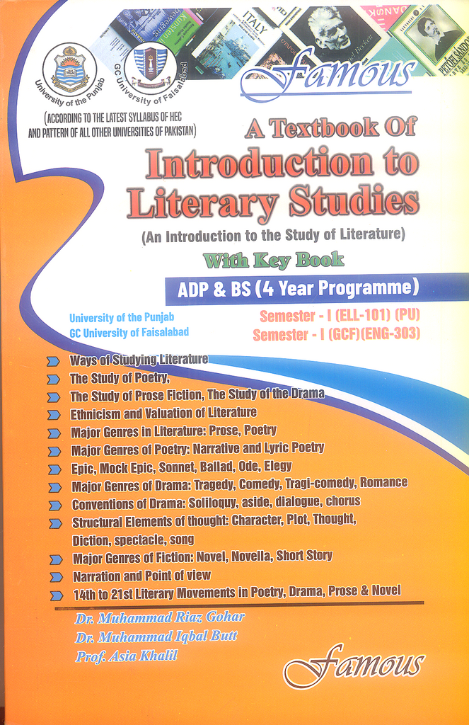A Textbook Of Introduction to Literary Studies with Key book For ADP B ...