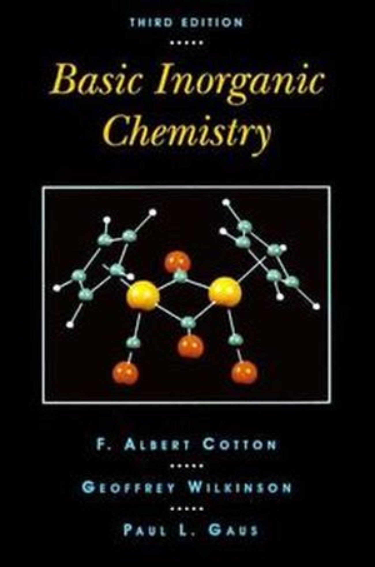 Basic Inorganic Chemistry 3rd Edition by F Albert Cotton (Author ...