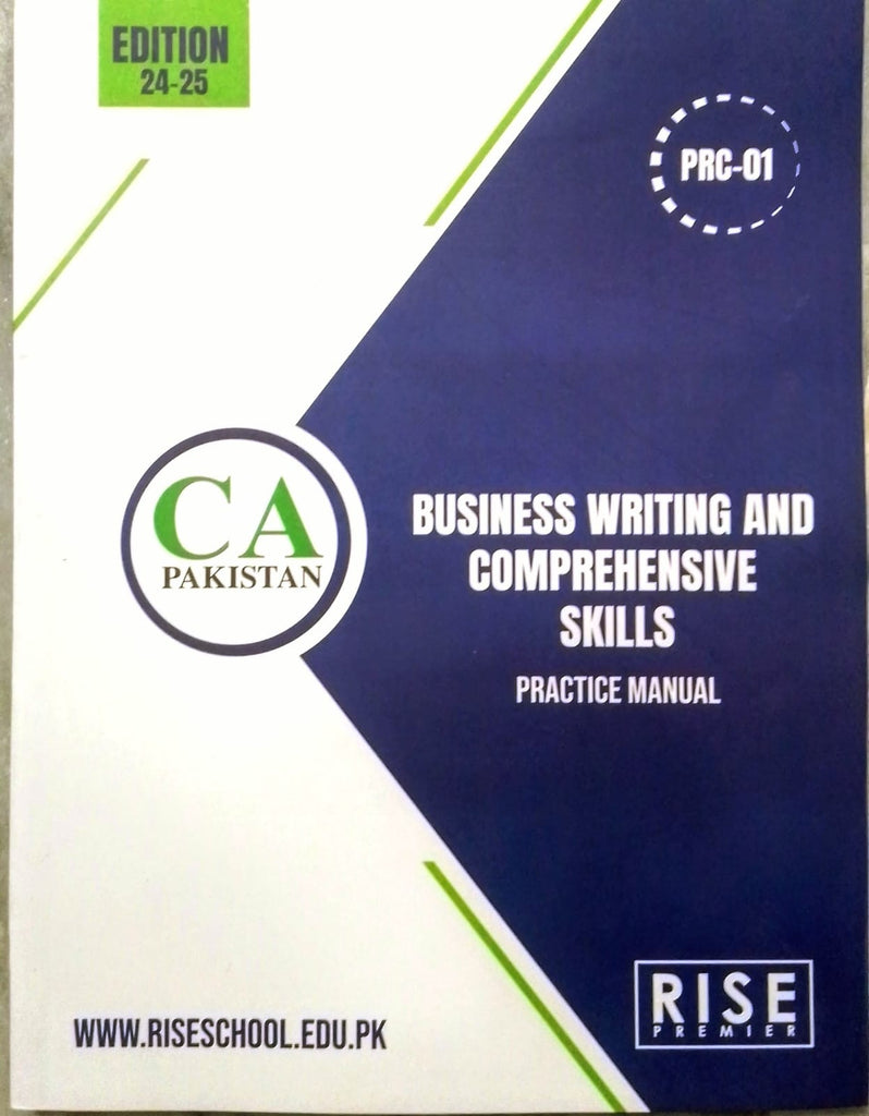 CA Rise PRC-01 Business Writing & Comprehension Skills Practice Manual ...