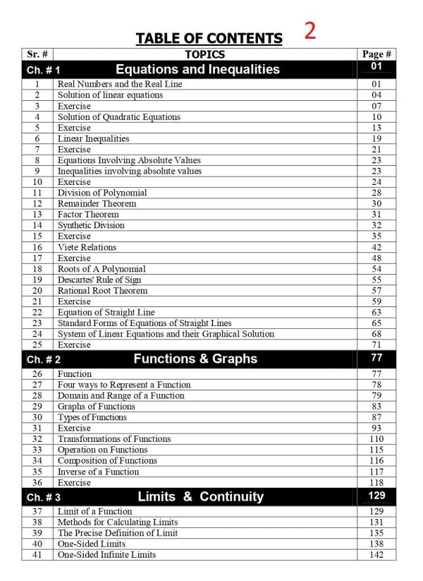 Honey Calculus-1 For ADA ADS BS By Prof Amjad Ali – BooksNbooks