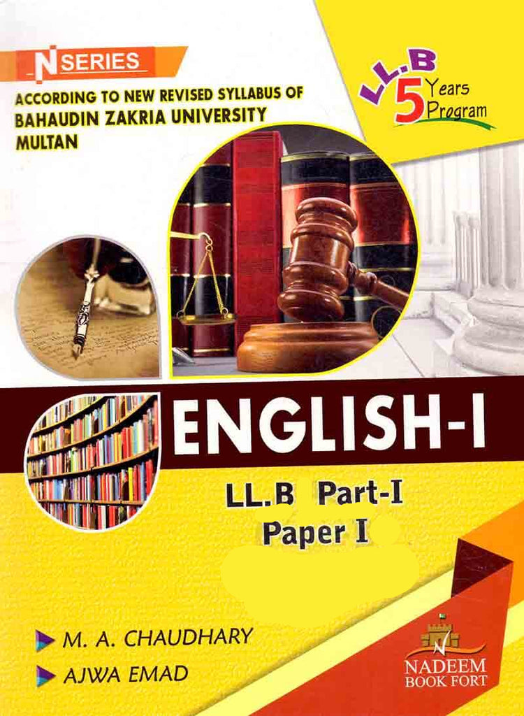 English-I For LLB Part-I by M.A Chaudhary & Ajwa Eman (N Series ...