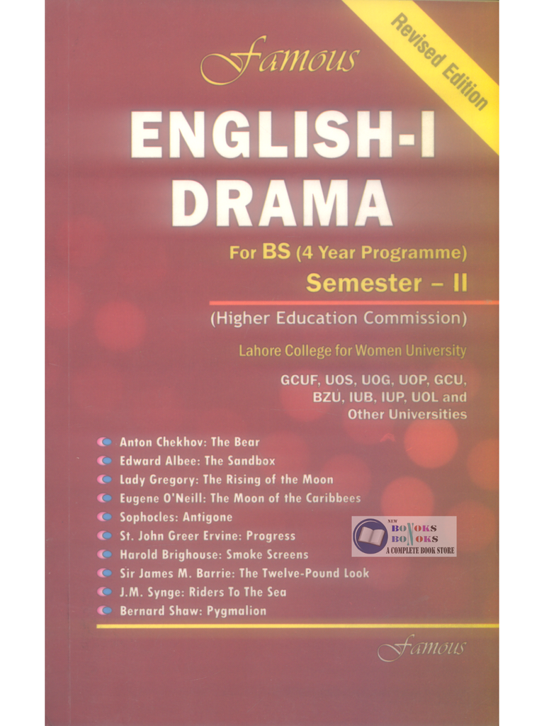 English - I Drama For BS by Muhammad Iqbal Butt – BooksNbooks