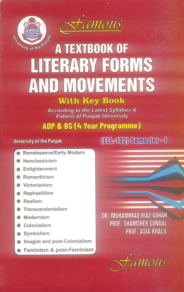 A Textbook Of Literary Forms And Movements With keybook For ADP BS ...