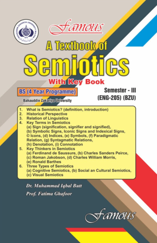 A Textbook of Semiotics With Key Book For BS - Semester - III – BooksNbooks