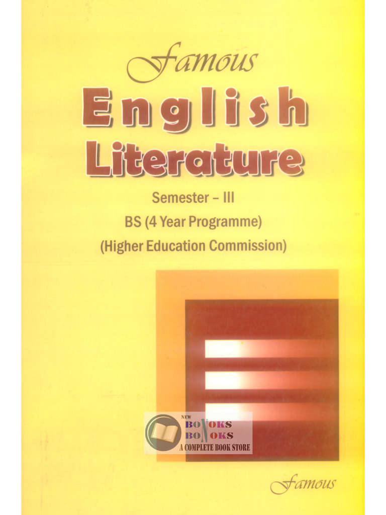 Famous English Literature For BS by Prof Iqbal Butt – BooksNbooks