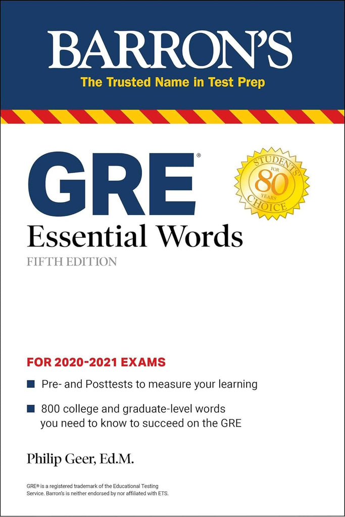 GRE Essential Words (Barron's Test Prep) 5th Edition by Philip Geer ...