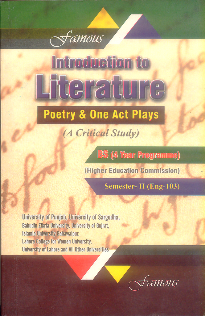 Introduction to Literature For BS (Critical Study) - Famous – BooksNbooks
