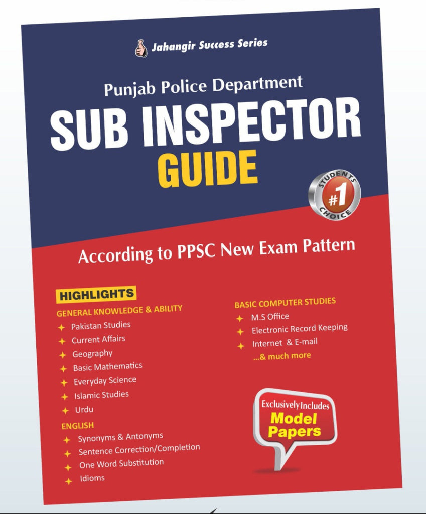Sub Inspector Guide For PPSC - JWT – BooksNbooks