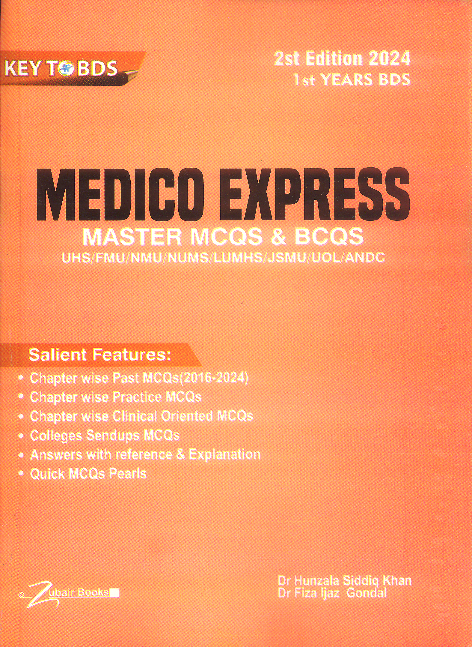 Key To BDS Medico Express 1st Year BDS Master MCQS & BCQS Past Papers ...