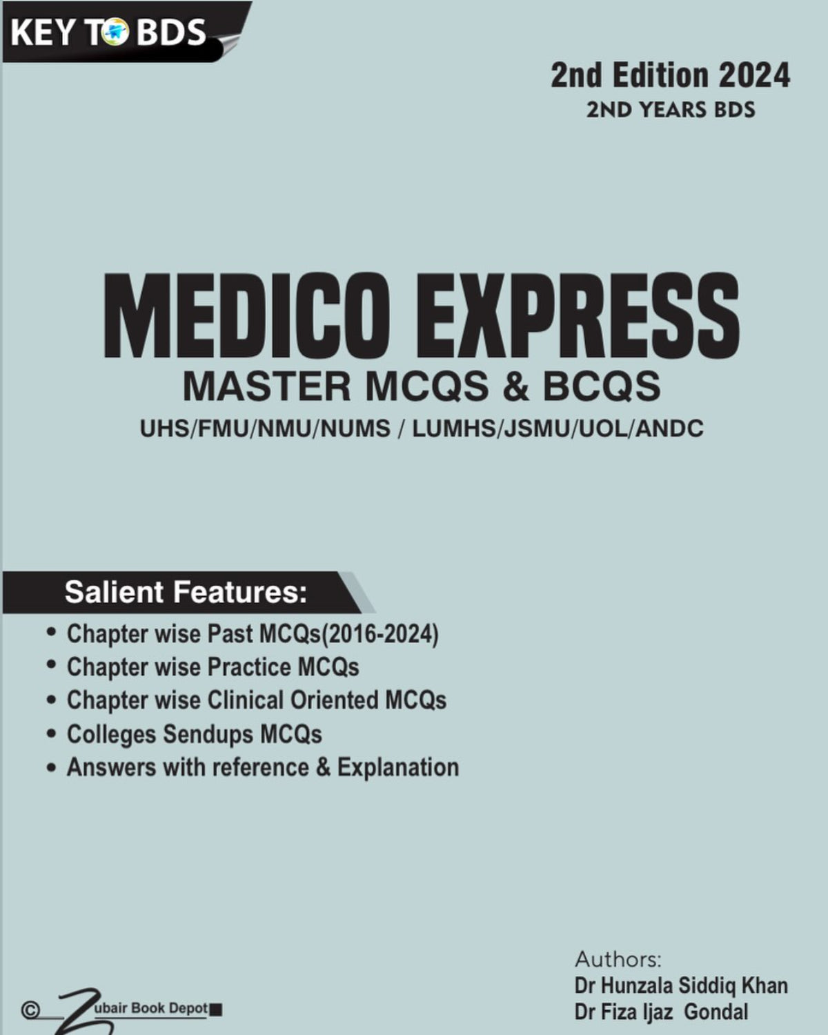 Key To BDS Medico Express 2nd Year BDS Master MCQS & BCQS Past Papers – BooksNbooks