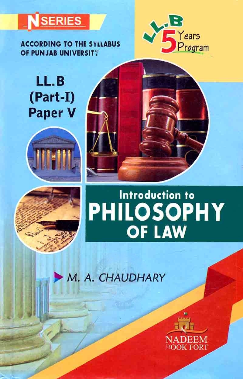 N Series Introduction To Philosophy Of Law For LL.B (Part-I) Paper IV ...