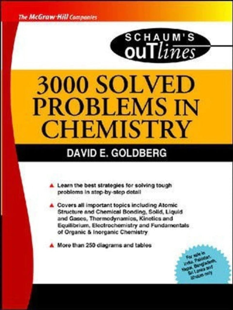 Schaums Outline 3000 Solved Problems In Chemistry by David Goldberg ...