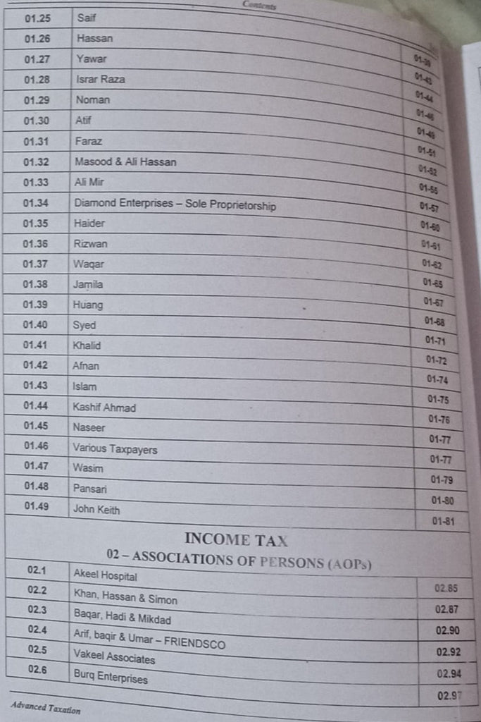 CFAP - 05 Advanced Taxation Vol-II Practice Kit Income Tax Planning ...