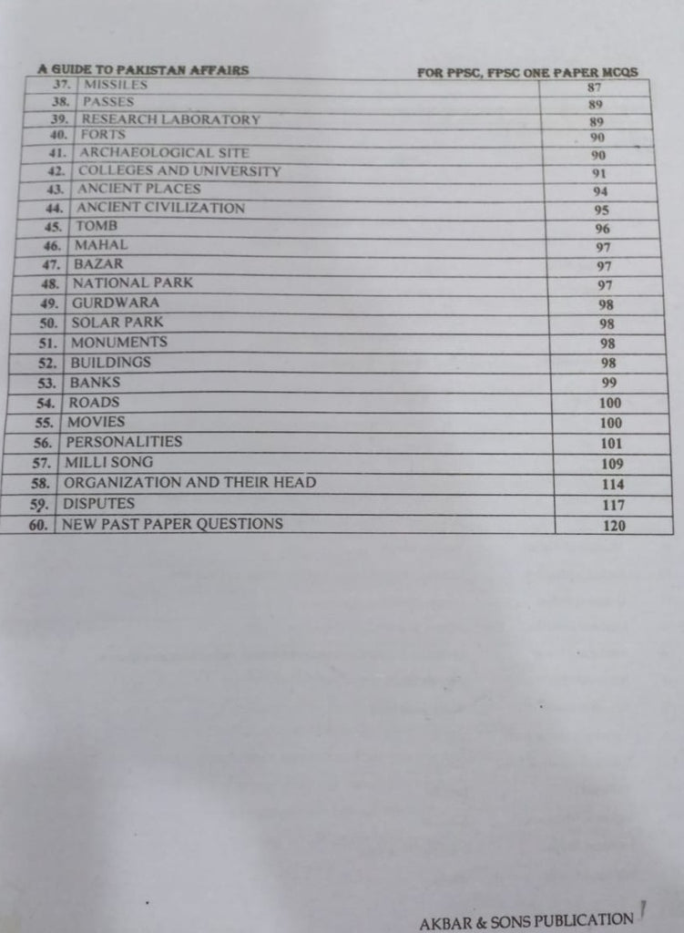 A Guide To Pakistan Affairs For PPSC FPSC 7th Ed By M Shahid Akbar ...
