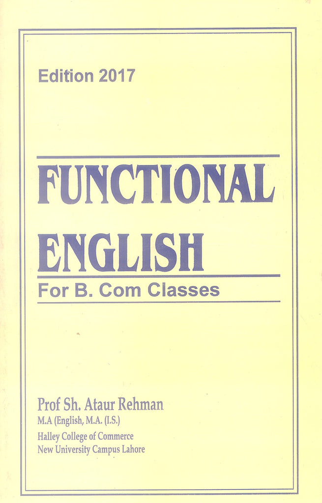 Functional English For B com by Ataur Rehman – BooksNbooks