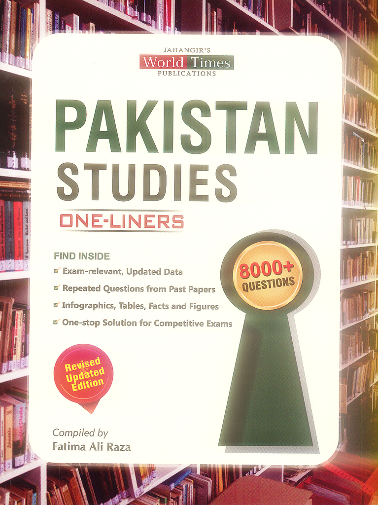 Pakistan Studies (One Liner) By Fatima Ali Raza -JWT – BooksNbooks
