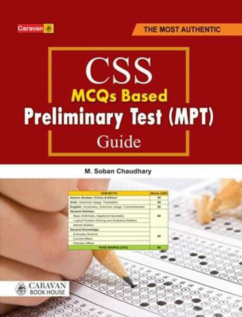 CSS Mcqs Based Preliminary Test Mpt Guide by M Soban Chaudhary ...