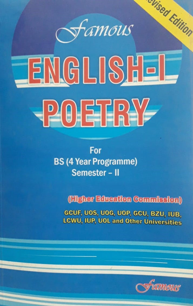 Famous English-I Poetry For Bs by Muhammad Iqbal Butt – BooksNbooks