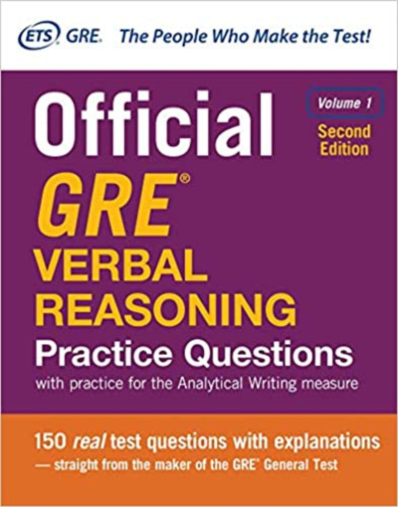 Official GRE Verbal Reasoning Practice Questions 2nd Edition Volume 1 ...